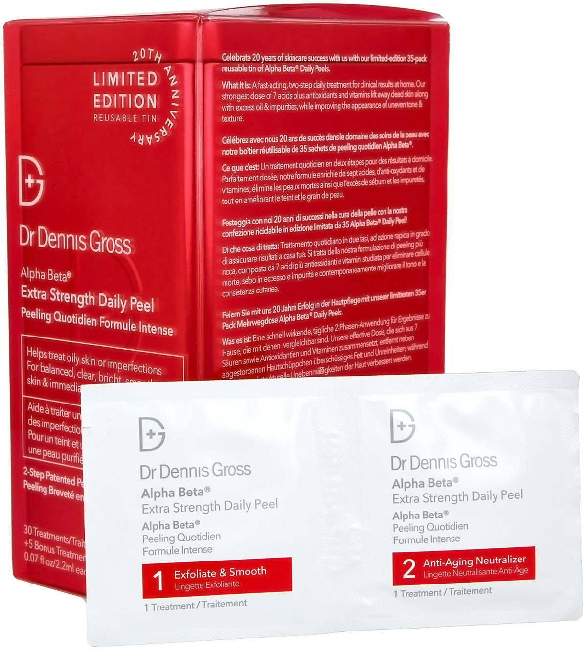 Dr Dennis Gross AB Daily peel Extra Strength 20th Anniversary | lyko.com