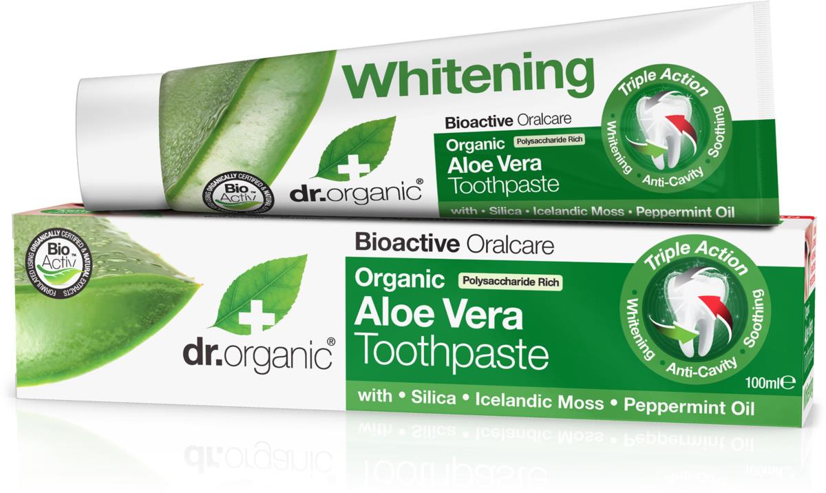Dr. Organic Aloe Vera Toothpaste Fluor 100 ml | lyko.com