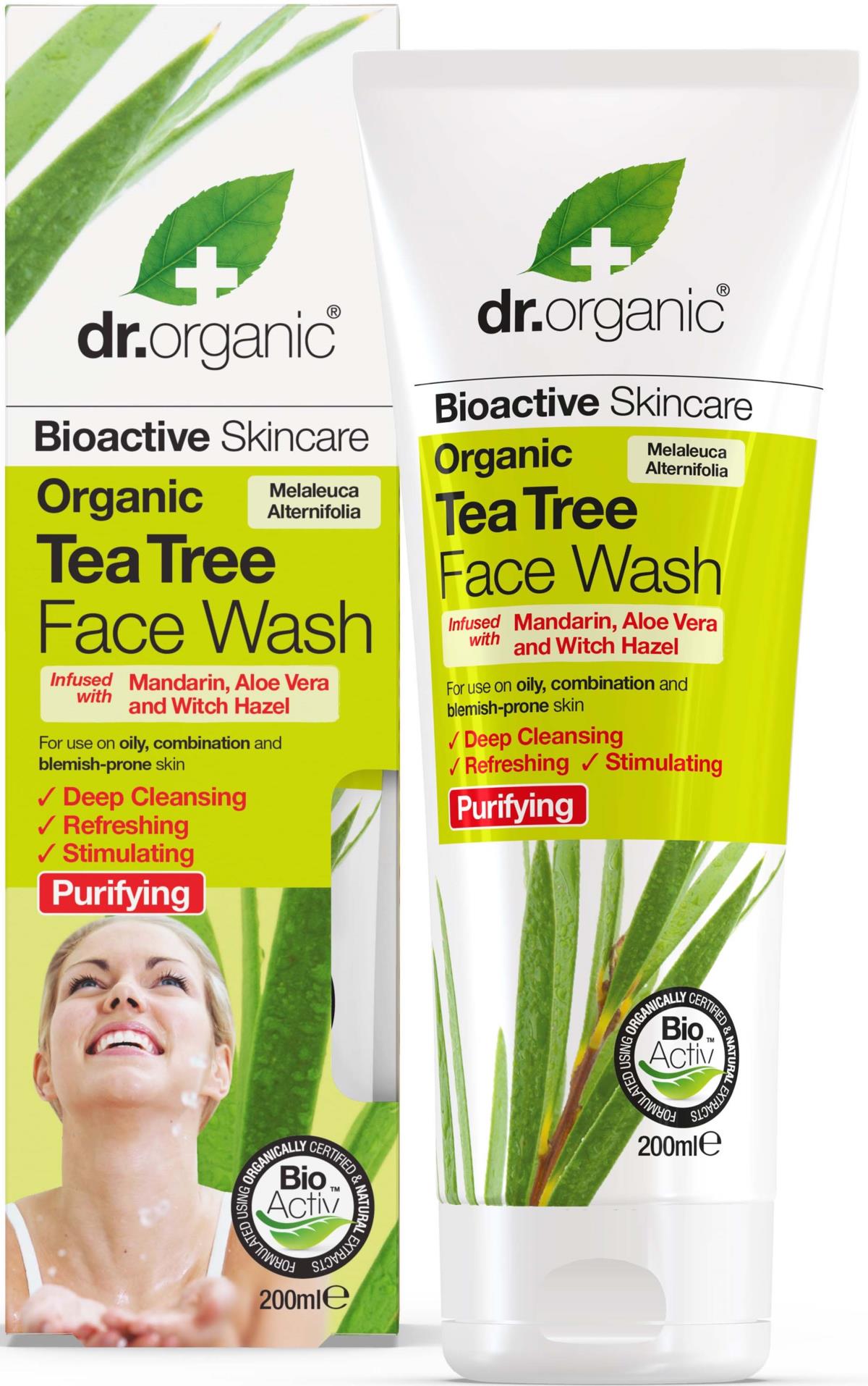 Dr. Organic Tea Tree Face Wash 200 ml | lyko.com