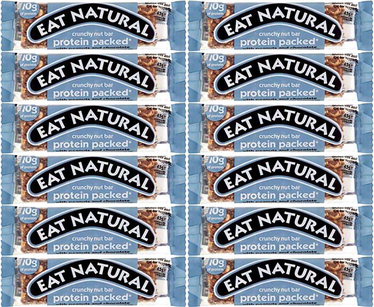 Eat Natural Protein Packed Peanuts & Chocolate 12 x 45g | lyko.com