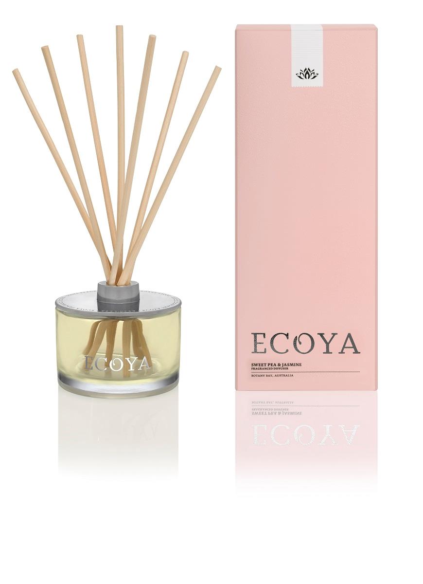 Ecoya Room Fragrance Reed Diffuser Sweet Pea & Jasmine 200ml Sweet Pea ...