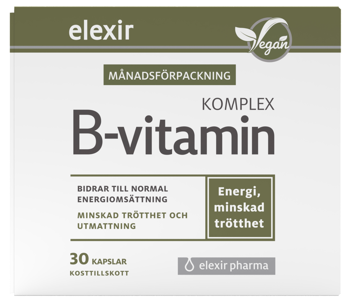Elexir Pharma B-Vitamin Komplex 30 pcs | lyko.com