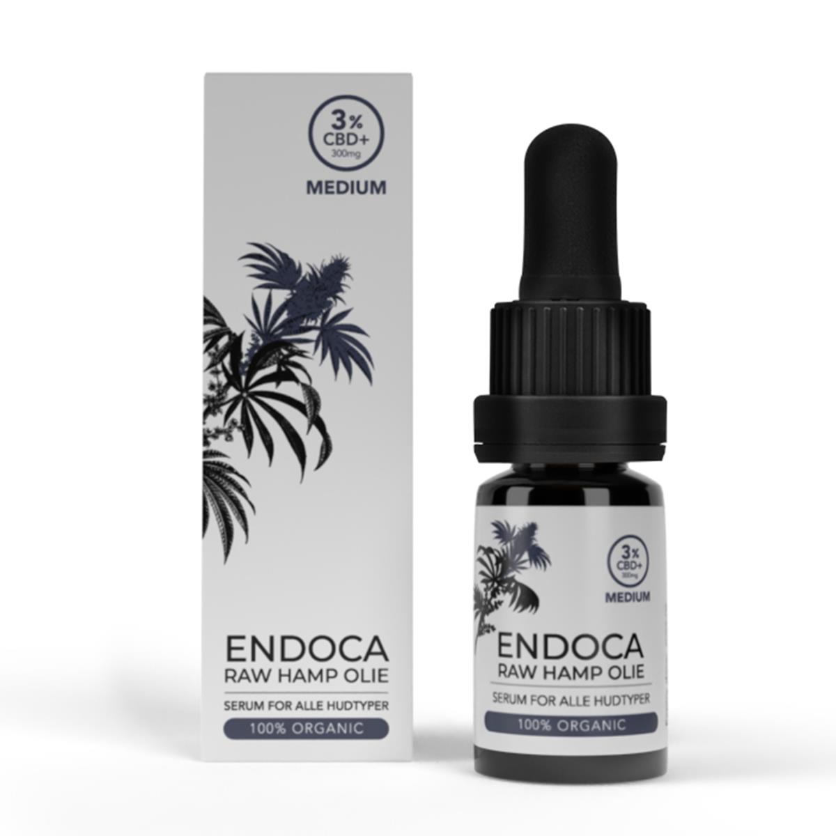 Endoca Raw Hamp Olie 3% 300mg CBD 10 ml | lyko.com