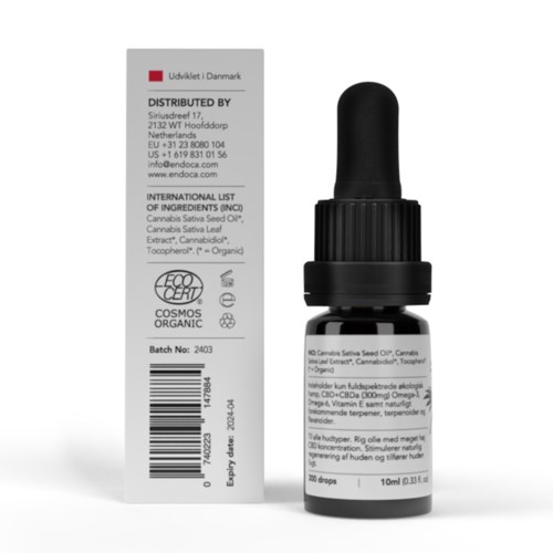 Endoca Raw Hamp Olie 3% 300mg CBD 10 ml | lyko.com