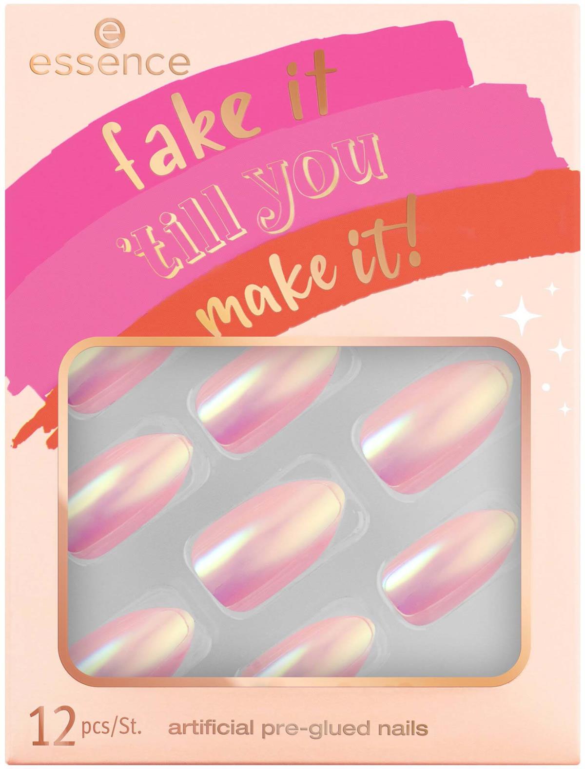 essence Fake It 'Till You Make It! Artificial Pre-Glued Nails 01 Holo ...