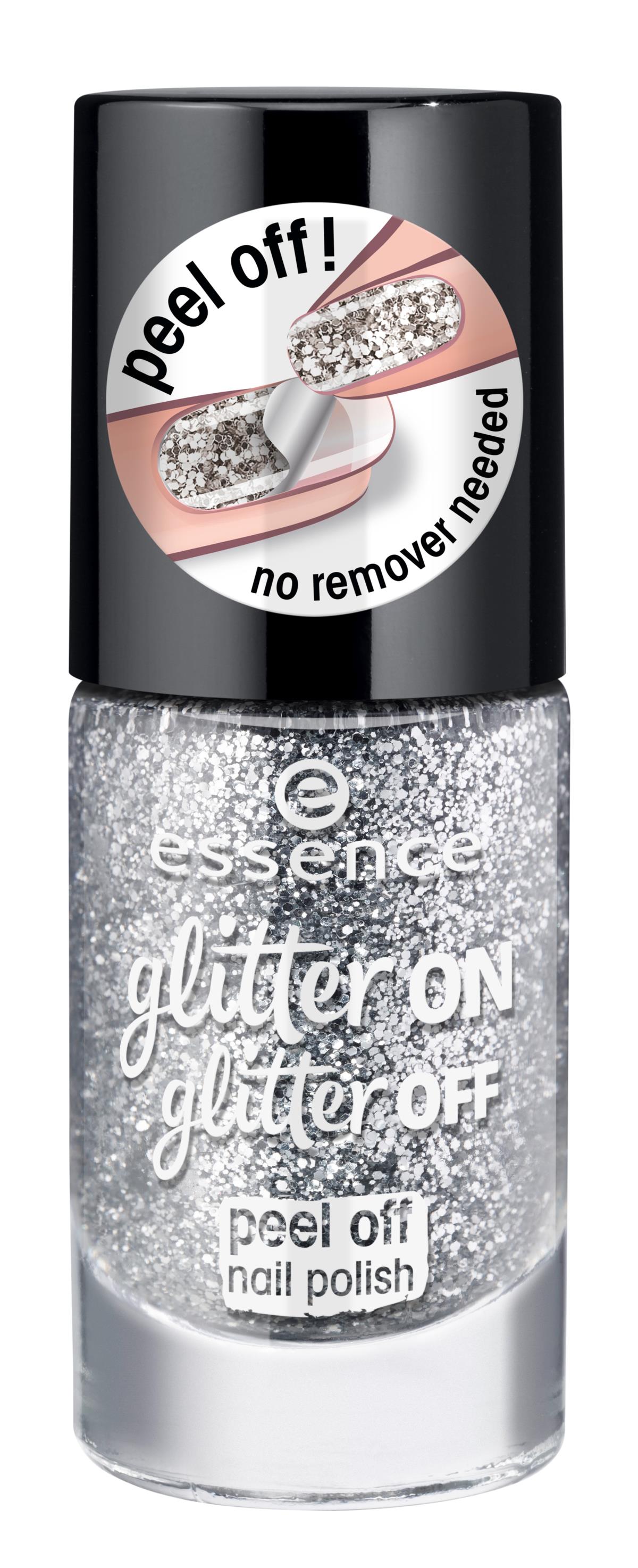 essence glitter on glitter off peel off nail polish 0 1 | lyko.com