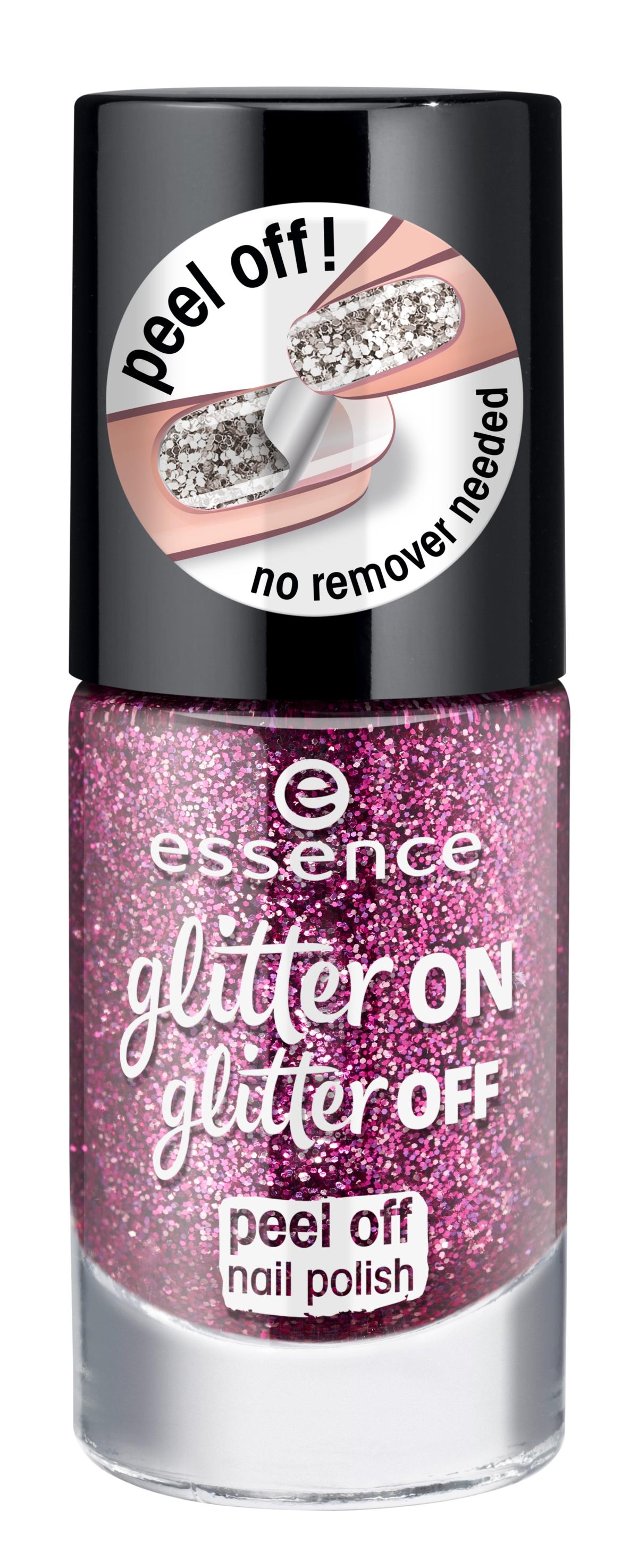 essence glitter on glitter off peel off nail polish 0 3 | lyko.com