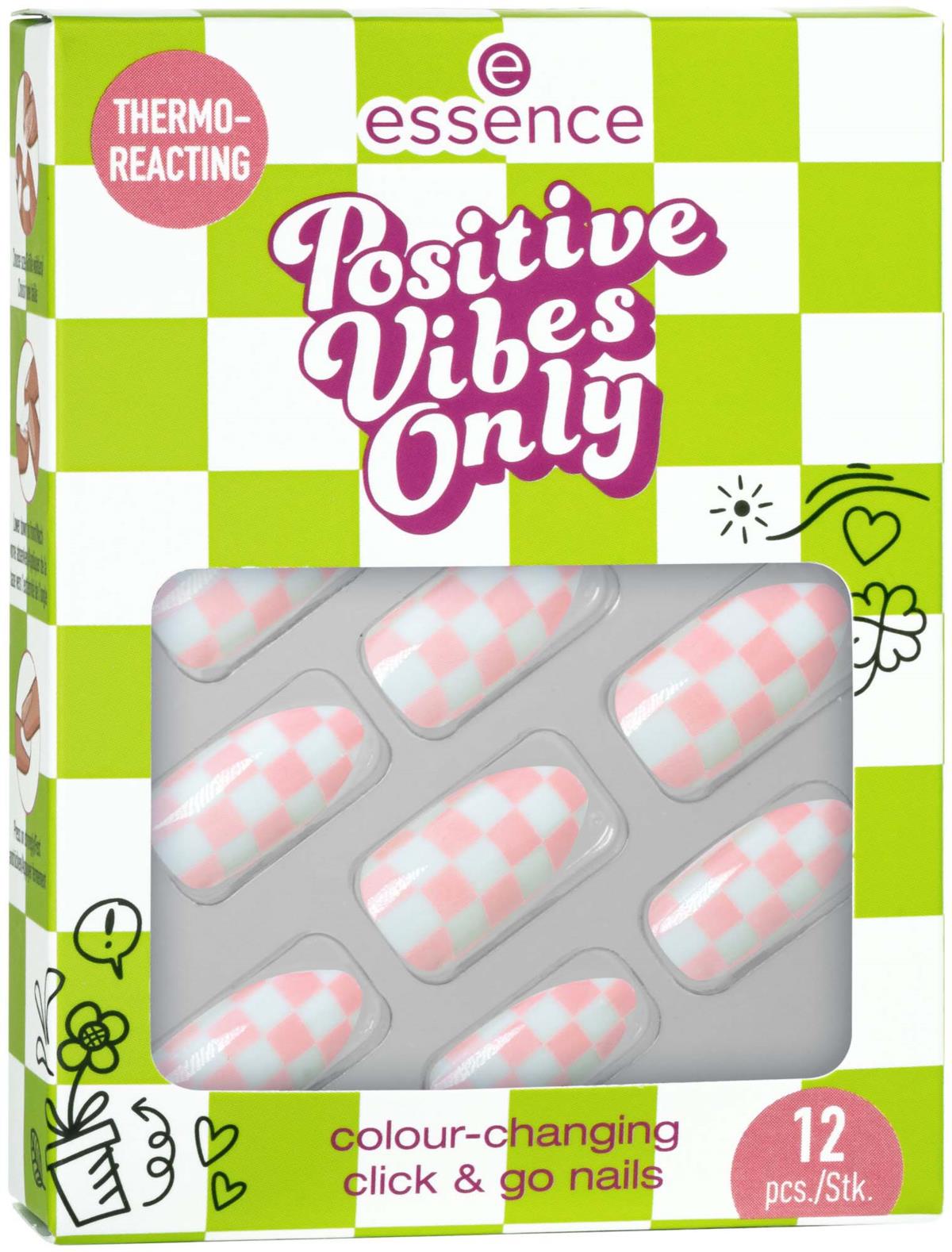 essence Positive Vibes Only Colour-Changing Click & Go Nails | lyko.com