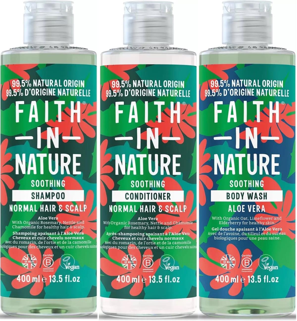 Faith In Nature Bundle Aloe Vera Shampoo 400 ml & Conditioner 400 ml ...