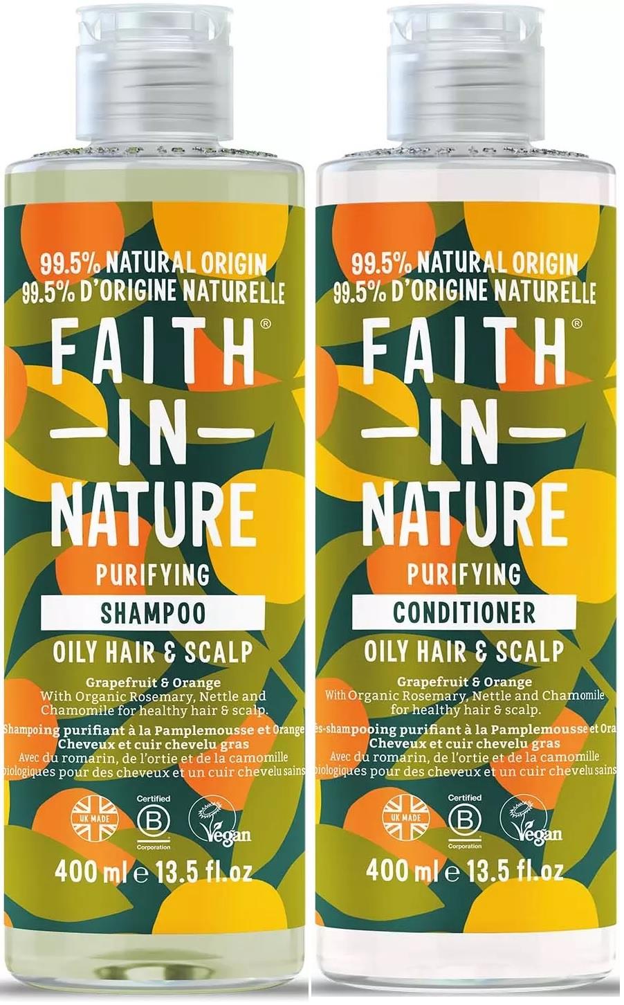 Faith In Nature Bundle Grapefruit & Orange Shampoo 400 ml & Conditioner ...