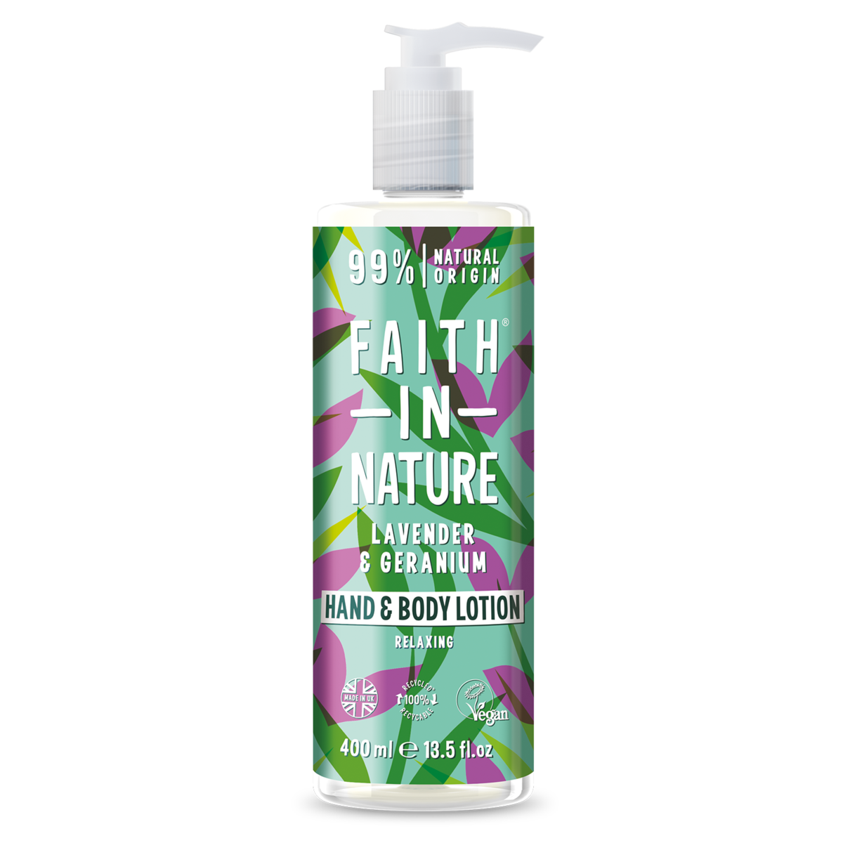 Faith In Nature Hand & Body Lotion Lavender & Geranium 400 ml | lyko.com