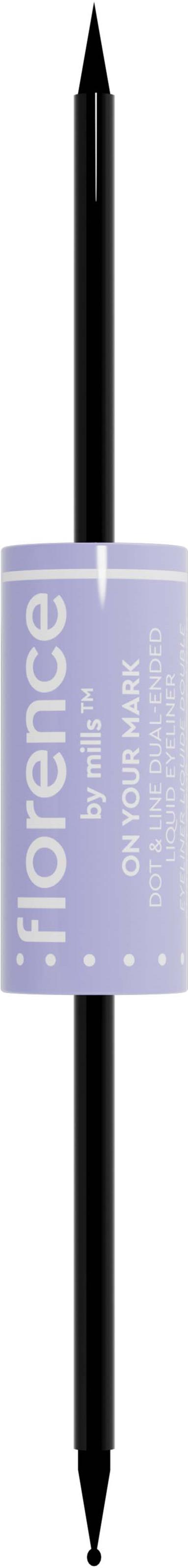 Florence By Mills On Tha Mark Dual-Ended Liquid Eyeliner Black | lyko.com