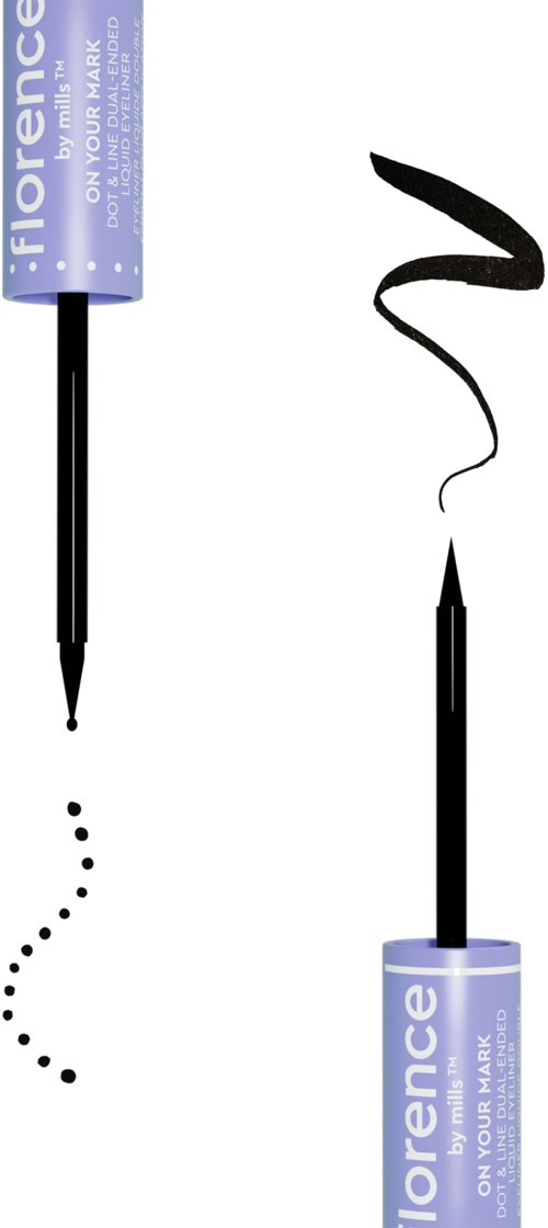 Florence By Mills On Tha Mark Dual-Ended Liquid Eyeliner Black | lyko.com