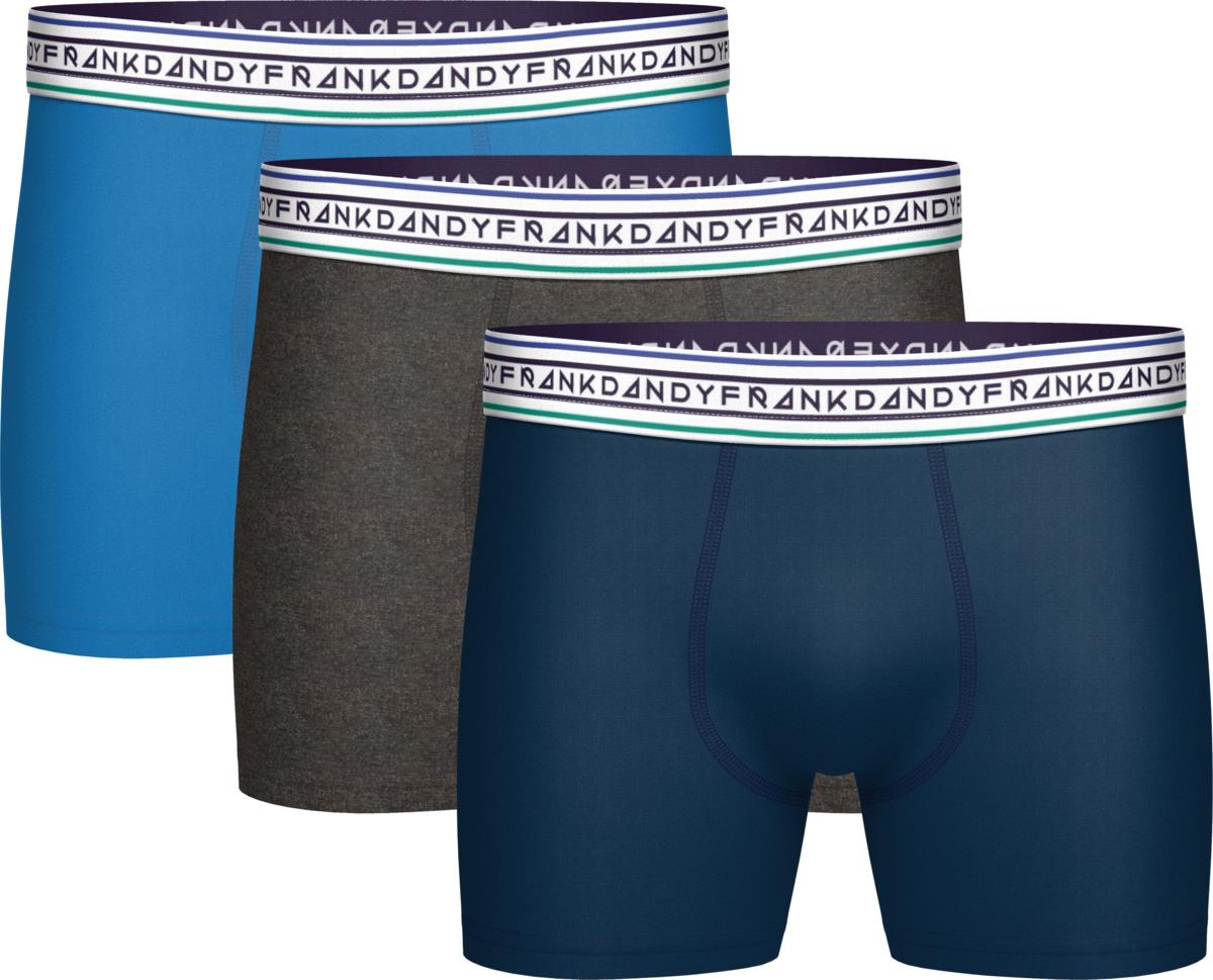Frank Dandy Höst 2018 3-pack Solid Boxer w Stripe Navy Blue/Dk Grey ...