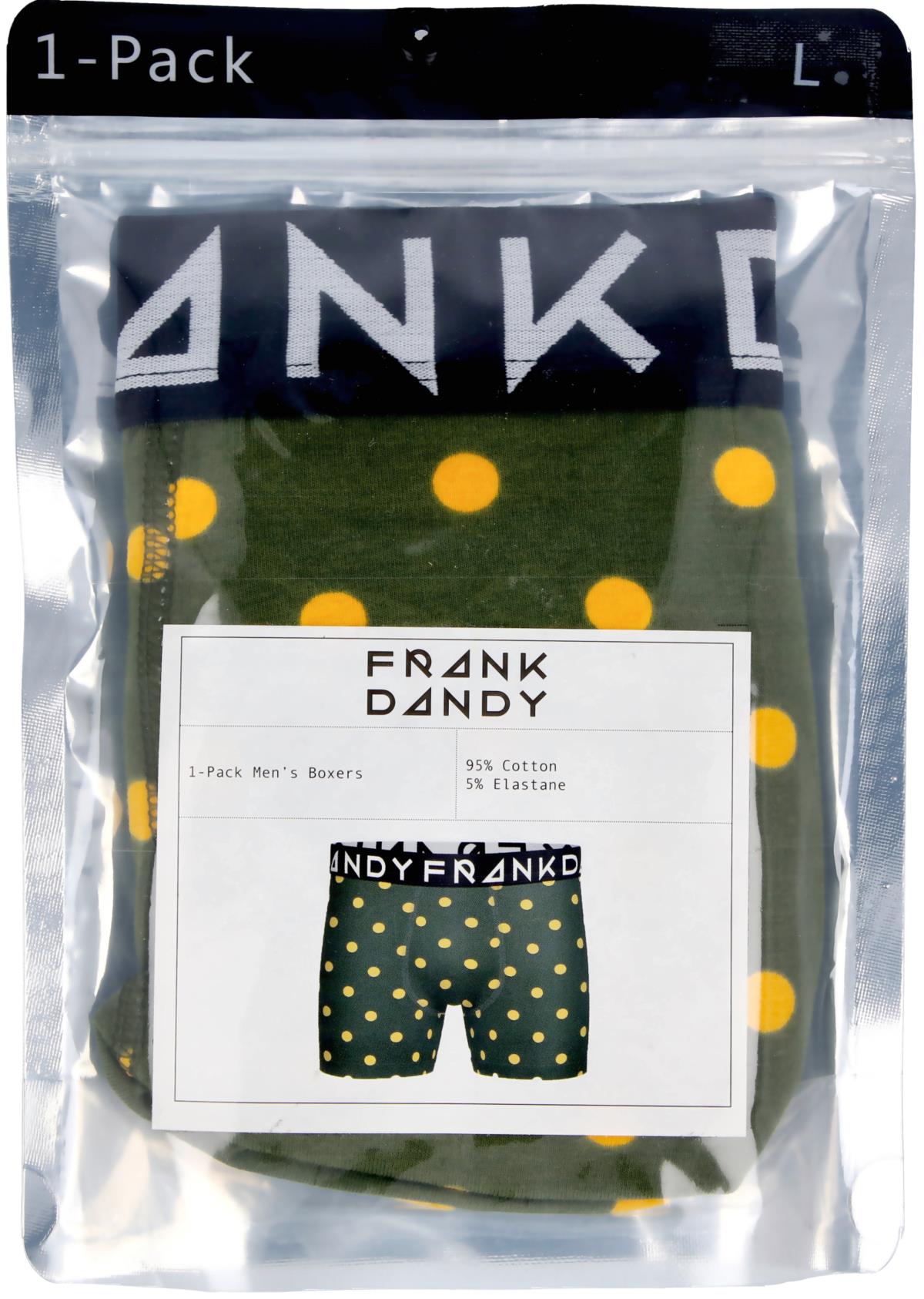 Frank Dandy Plain Dot Boxer Dark Green L | lyko.com