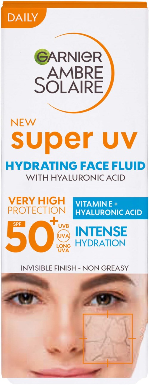 Garnier Ambre Solaire Super UV Hydrating Face Fluid SPF50+ 40 ml | lyko.com