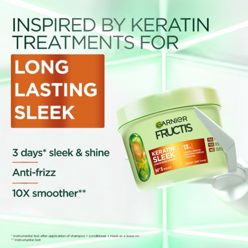 Garnier Fructis Keratin Sleek Hair Mask 370 ml | lyko.com