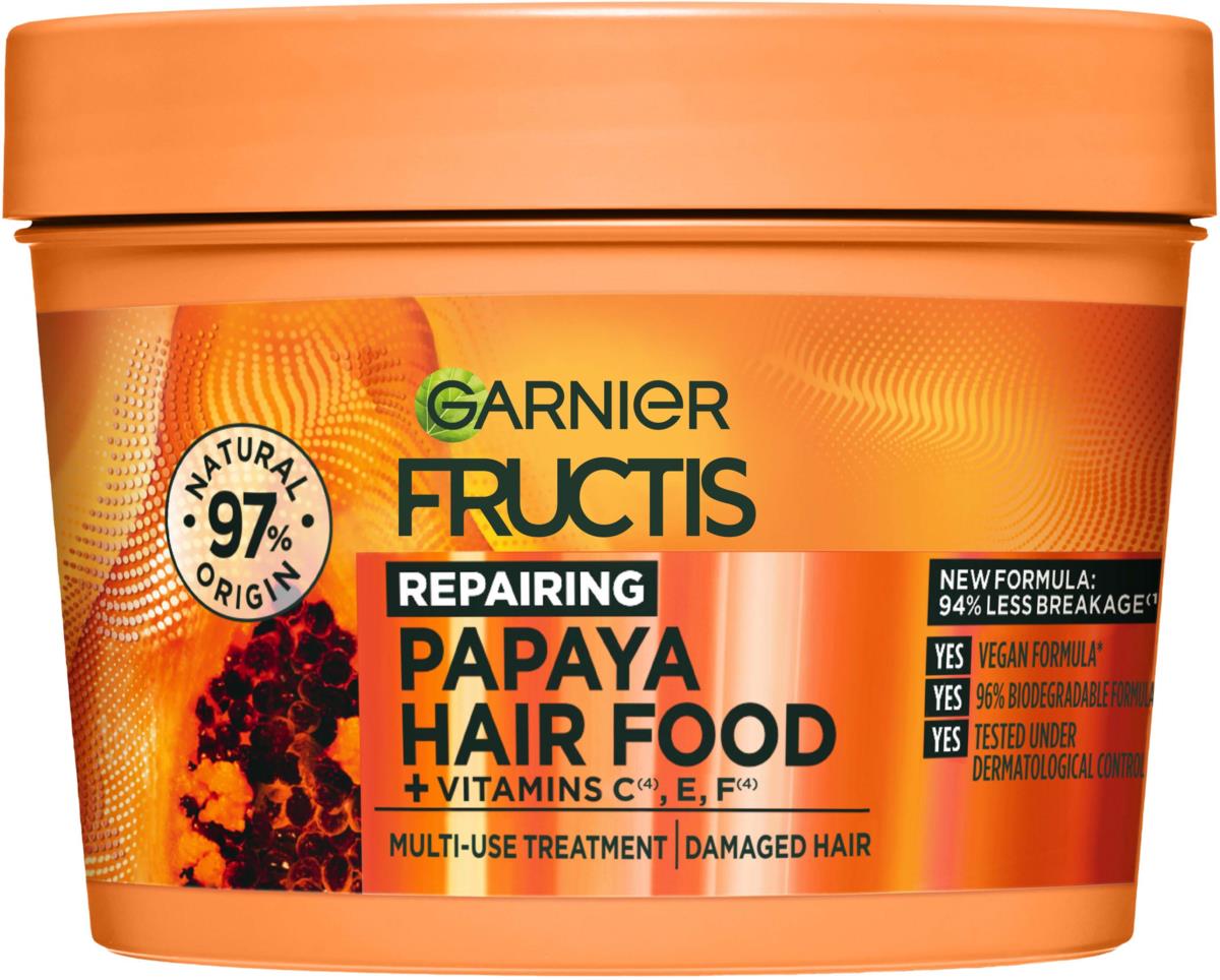 Garnier Fructis Papaya Hair Food Repairing Multi-Use Treatment 400 ml ...