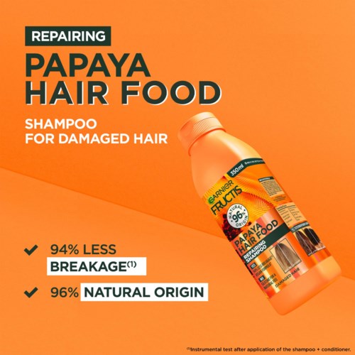 Garnier Fructis Papaya Hair Food Repairing Shampoo 350 ml | lyko.com