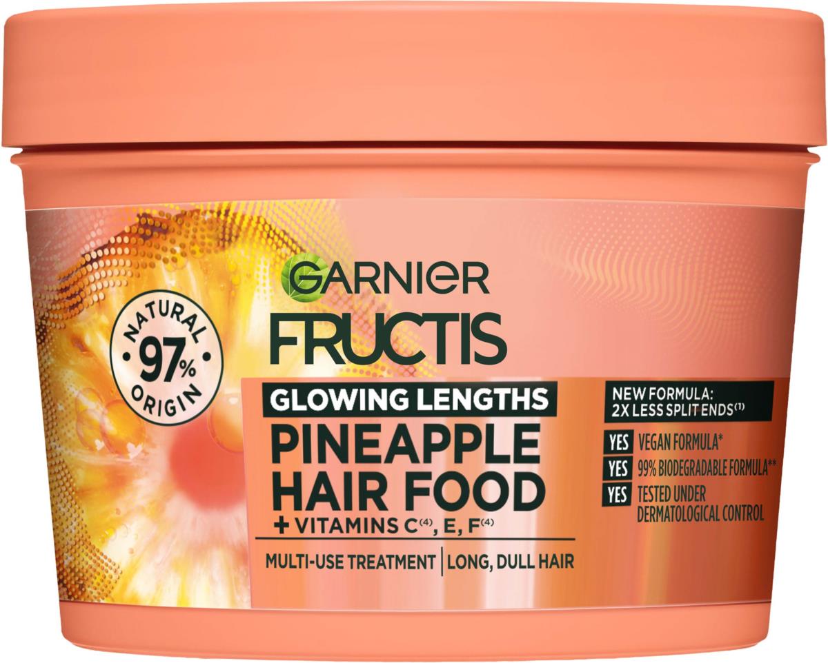 Garnier Fructis Pineapple Hair Food Glowing Lengths Multi-Use Treatment ...