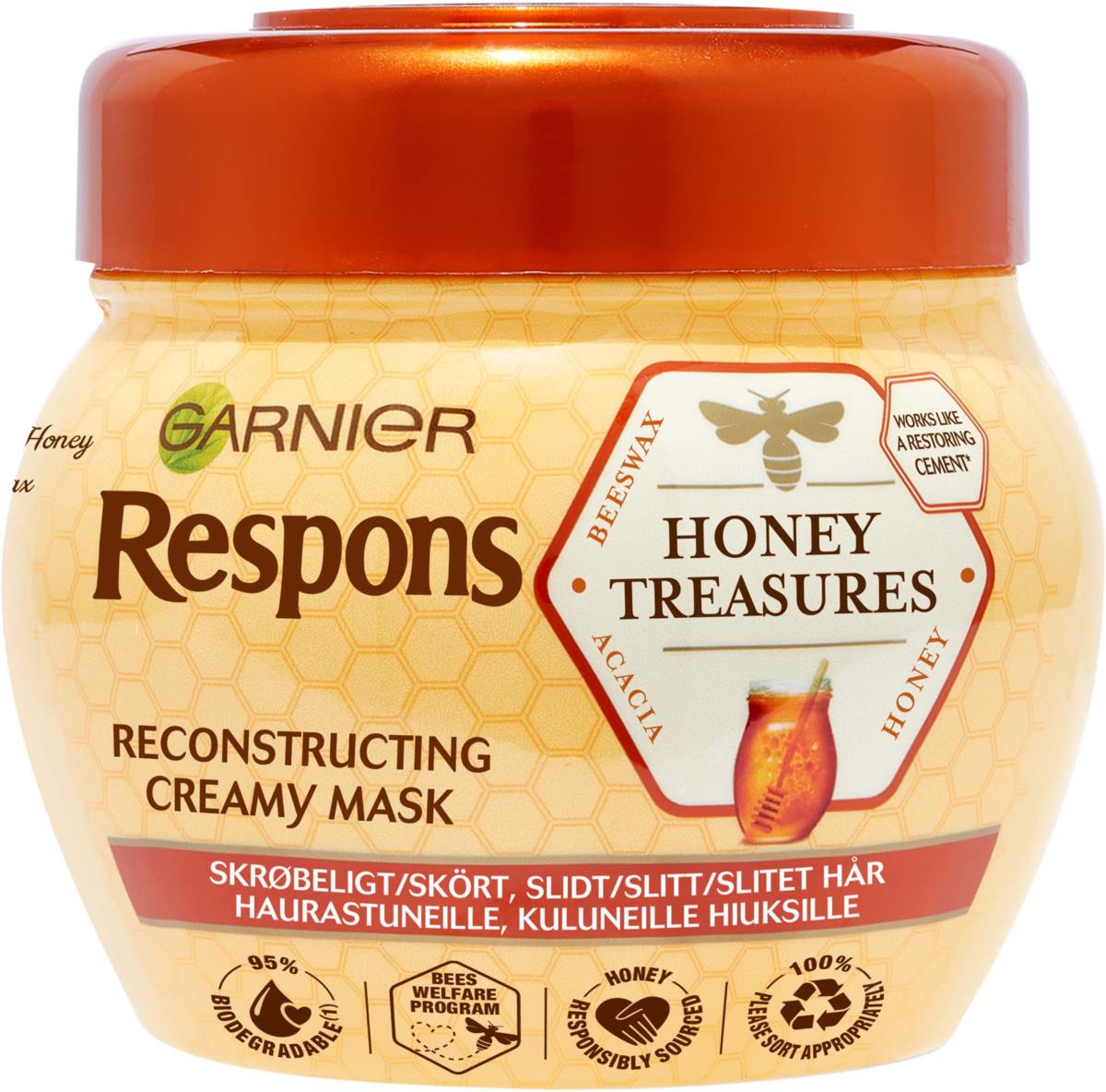 Garnier Respons Honey Treasures Strengthening Mask 300 ml | lyko.com