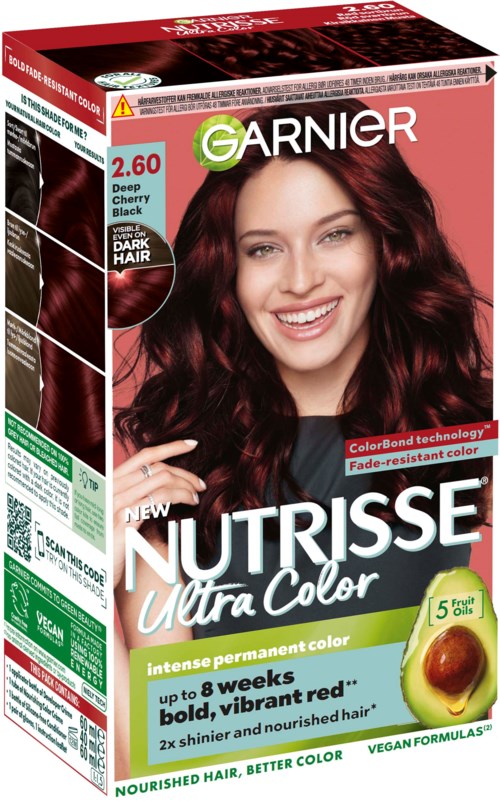 Garnier Nutrisse Ultra Color 2.60 Deep Cherry Black 2.60 Deep Cherry ...