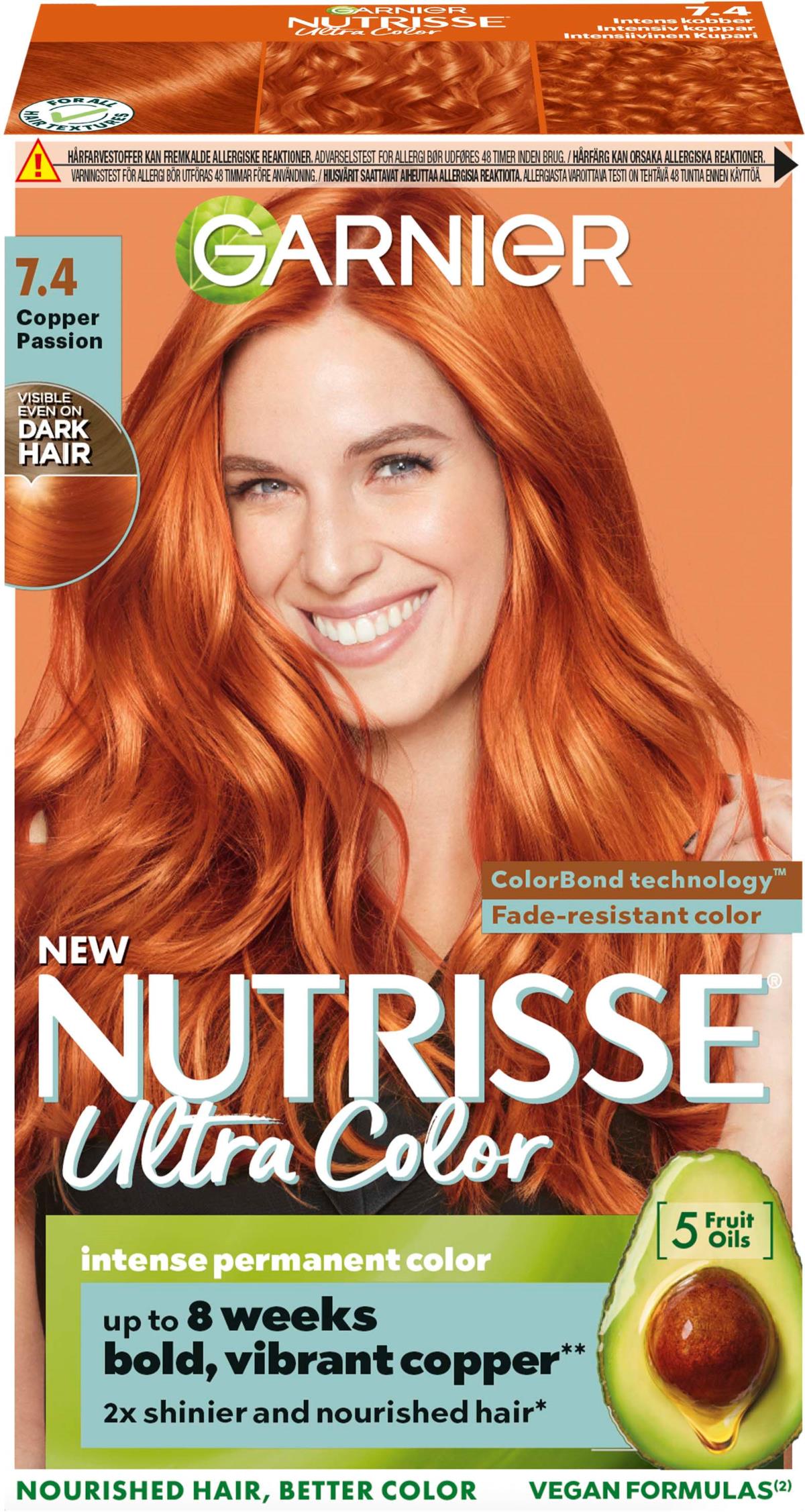 Garnier Nutrisse Ultra Color 7.40 Copper Passion 7.40 Copper Passion ...
