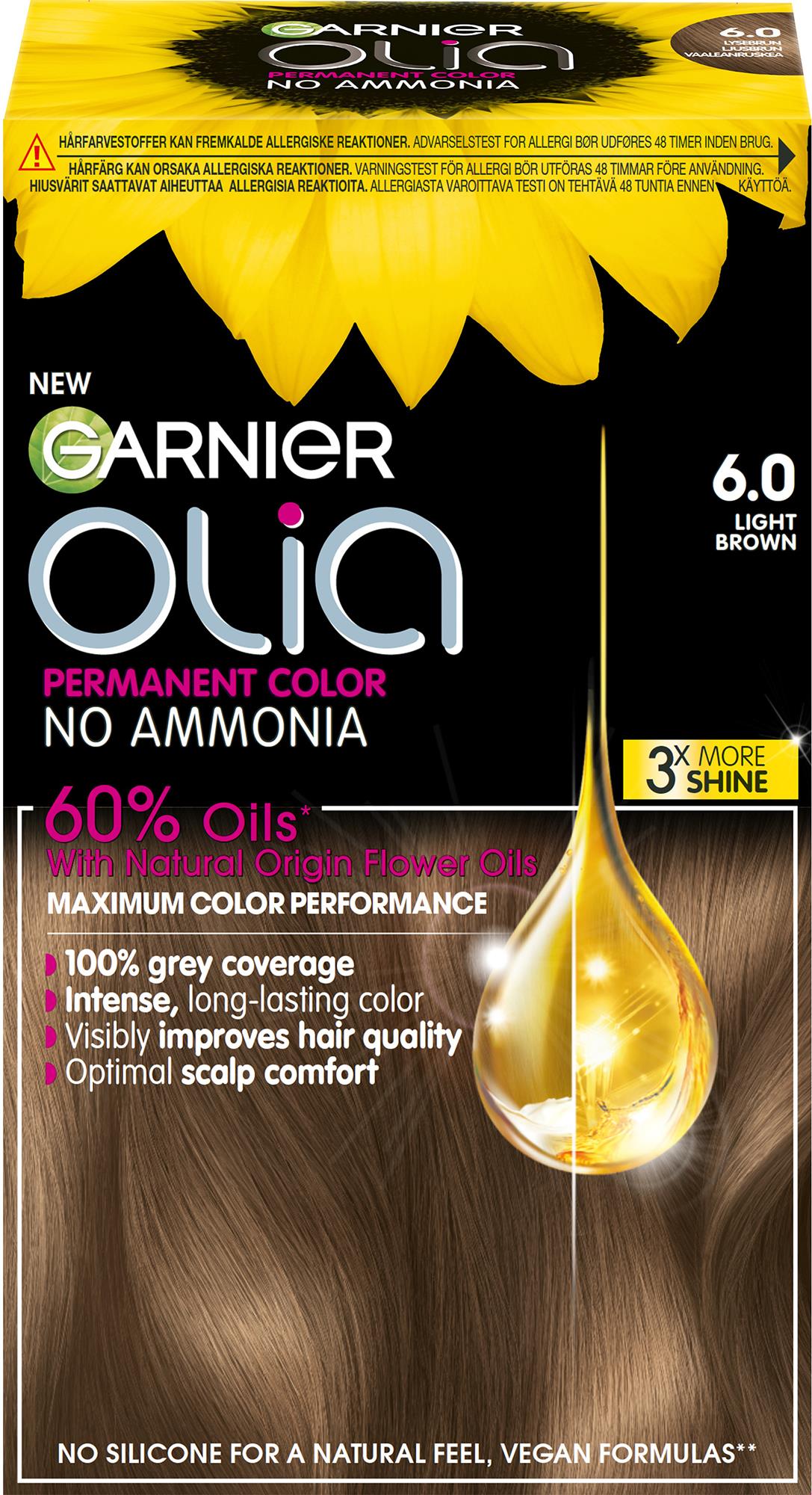 Garnier Olia Permanent Color 6.0 Light Brown | lyko.com
