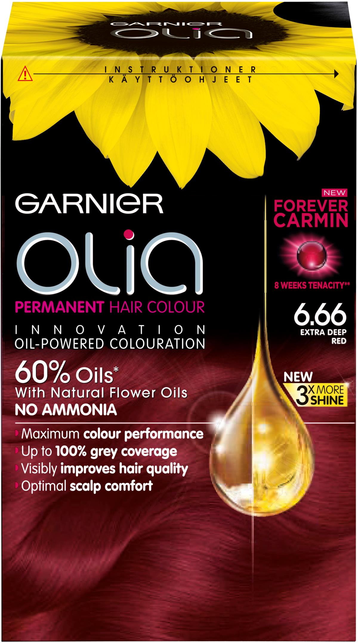 Garnier Olia Hair Color 6.66 Extra Deep Red | lyko.com