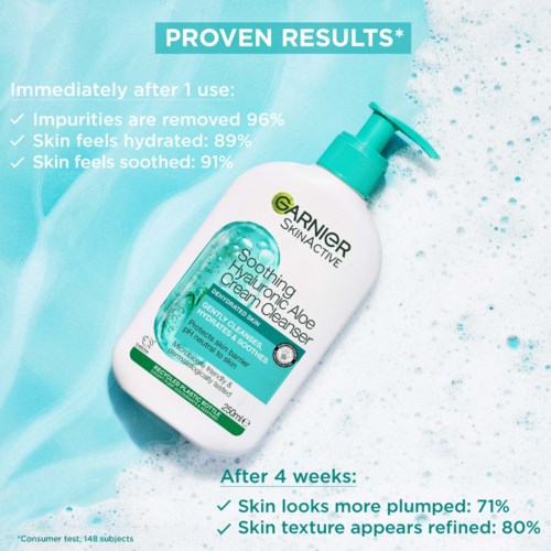 Garnier SkinActive Soothing Hyaluronic Aloe Cream Cleanser 250 ml ...