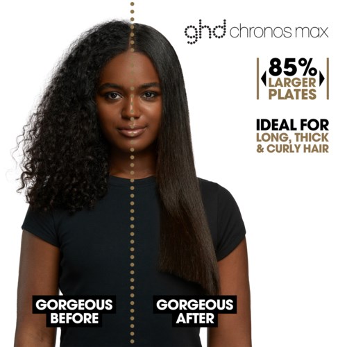 ghd Chronos Max Wide Plate Hair Straightener White | lyko.com