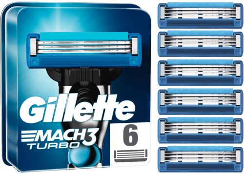 Gillette Mach3 Turbo Men’s Razor Blade Refills 6 St. | lyko.com