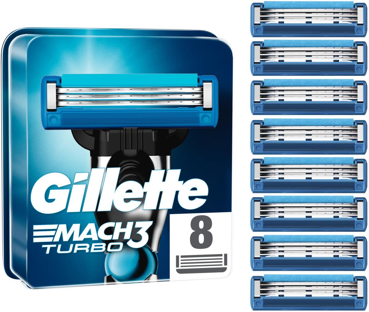 Gillette Mach3 Turbo Men’s Razor Blade Refills 8 stk | lyko.com