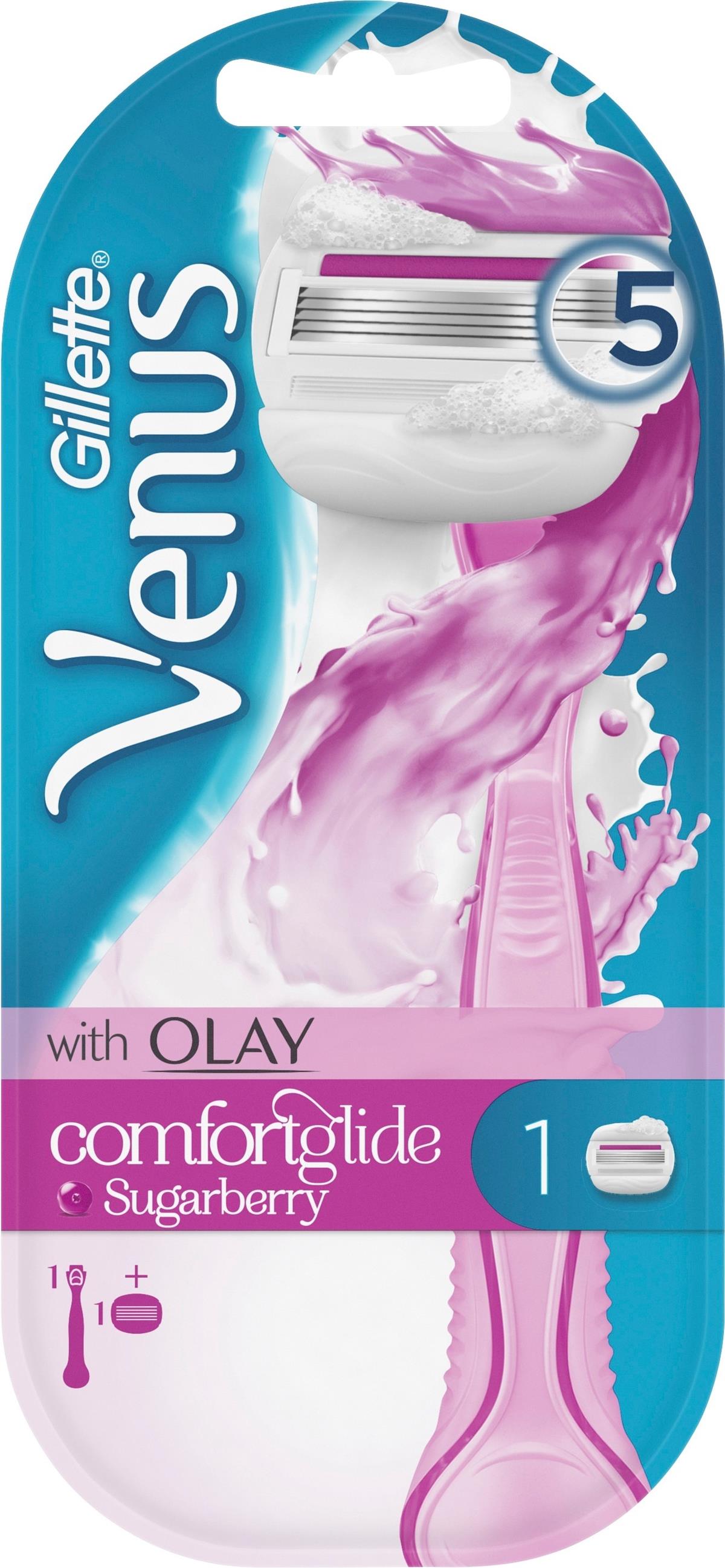 Gillette Venus Comfortglide Olay Sugarberry Rakhyvel med 1 blad | lyko.com