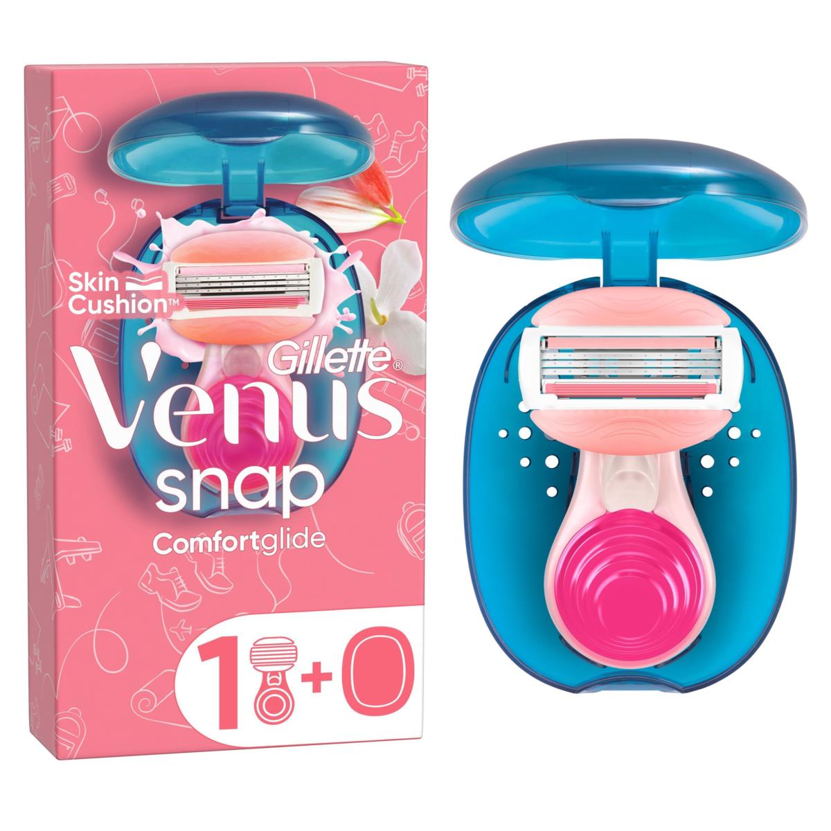 Gillette Venus Venus Comfortglide Snap Women's Razor 1 Blade 3 Builtin ...