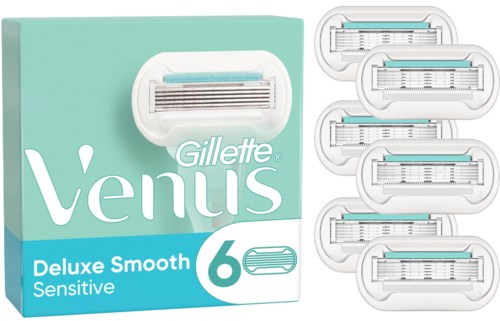 Gillette Venus Deluxe Smooth Sensitive Razor Blades 6 st | lyko.com