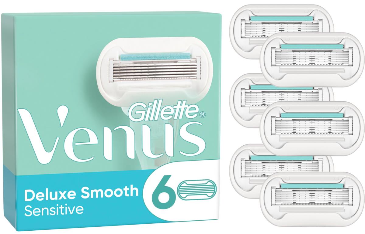 Gillette Venus Deluxe Smooth Sensitive Razor Blades 6 st | lyko.com
