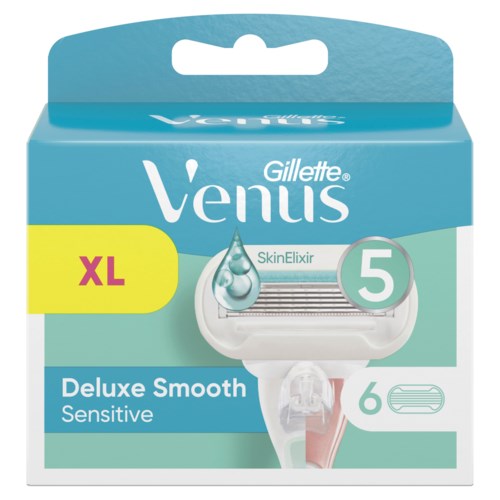 Gillette Venus Deluxe Smooth Sensitive Razor Blades 6 st | lyko.com