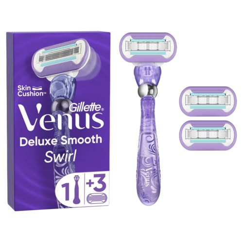 Gillette Venus Deluxe Smooth Swirl Razor 3 razor blade refills | lyko.com