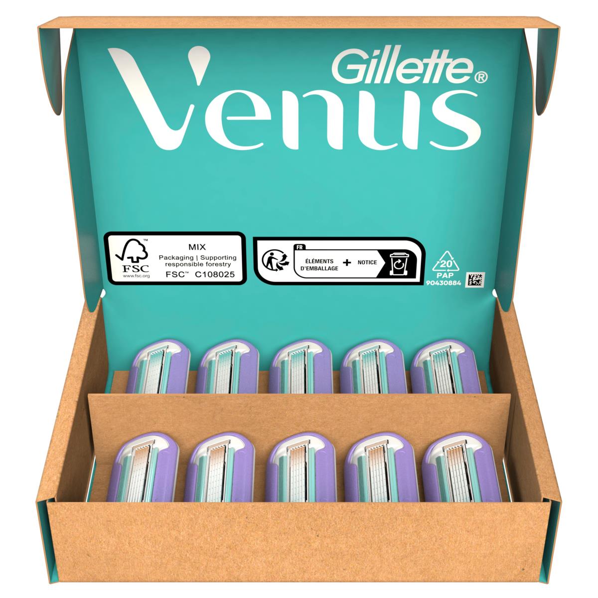 Gillette Venus Deluxe Smooth Swirl Razor Blades x 10 | lyko.com