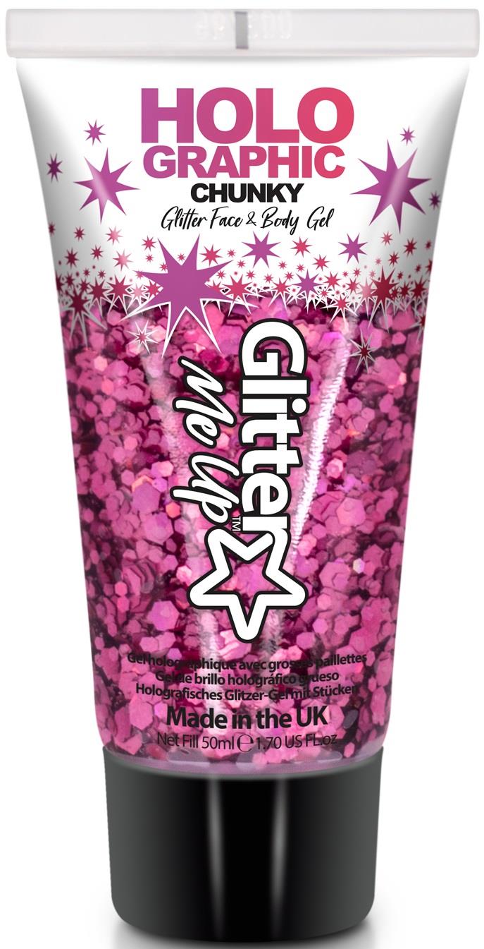 Glitter Me Up Holographic Face & Body Glitter Gel Princess Pink | lyko.com