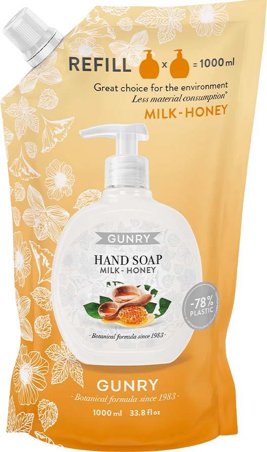 Gunry Handsoap Refill Original Milk & Honey 1000 ml | lyko.com