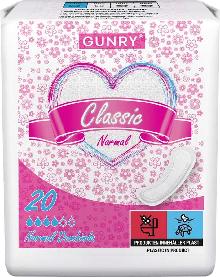 Gunry Intimate Pads Classic Normal 20 st | lyko.com