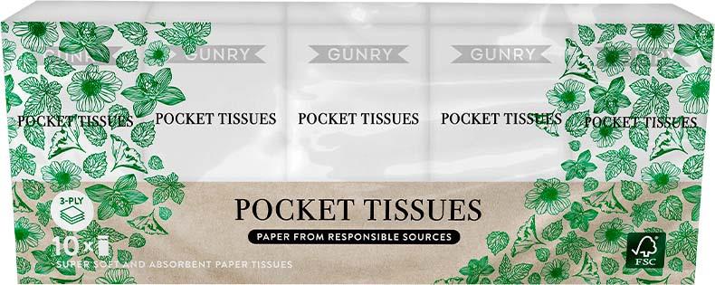 Gunry Pocket Tissues 10 x 10 pcs | lyko.com
