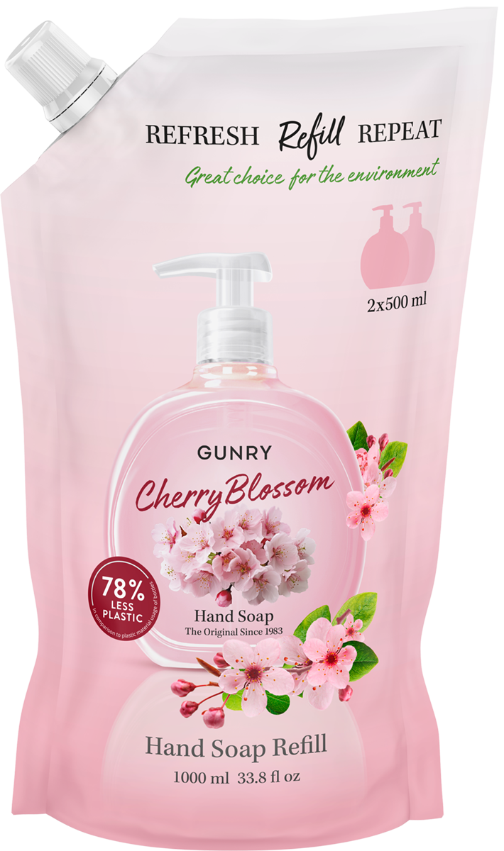 Gunry Refill Hand Soap Orig Cherry Blossom 1000 ml | lyko.com