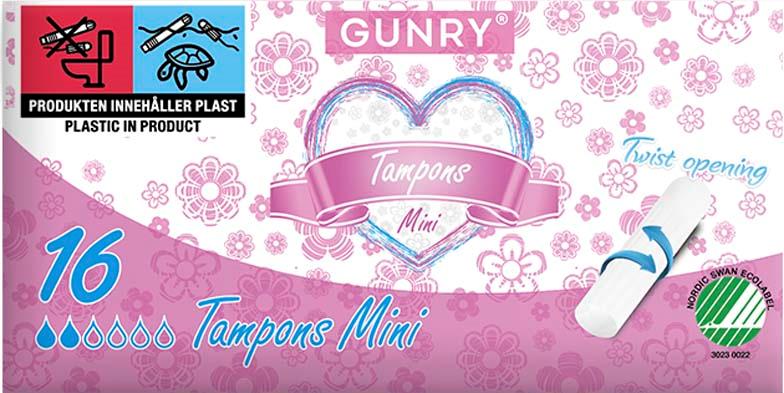 Gunry Tampons Mini 16 st | lyko.com
