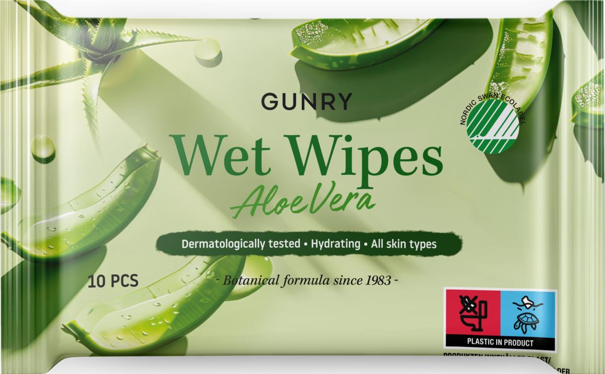 Gunry Wet Wipes Aloe Vera 10 pcs | lyko.com