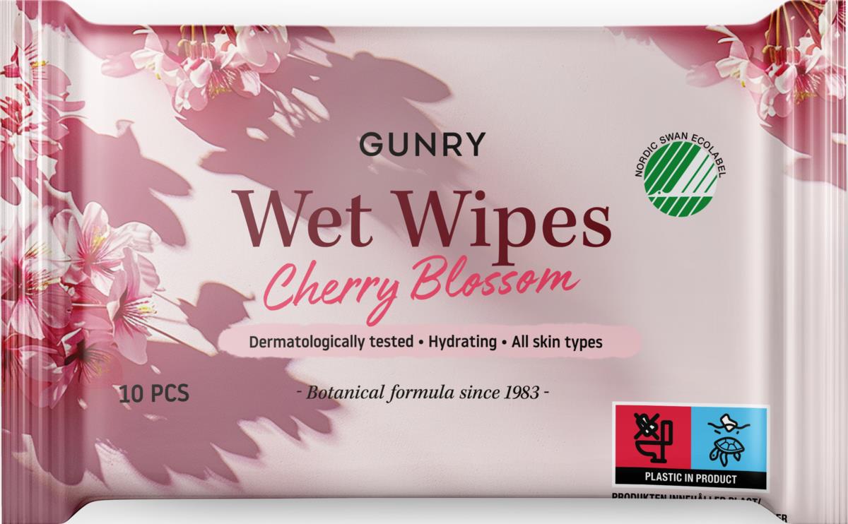 Gunry Wet Wipes Cherry Blossom 10 pcs | lyko.com