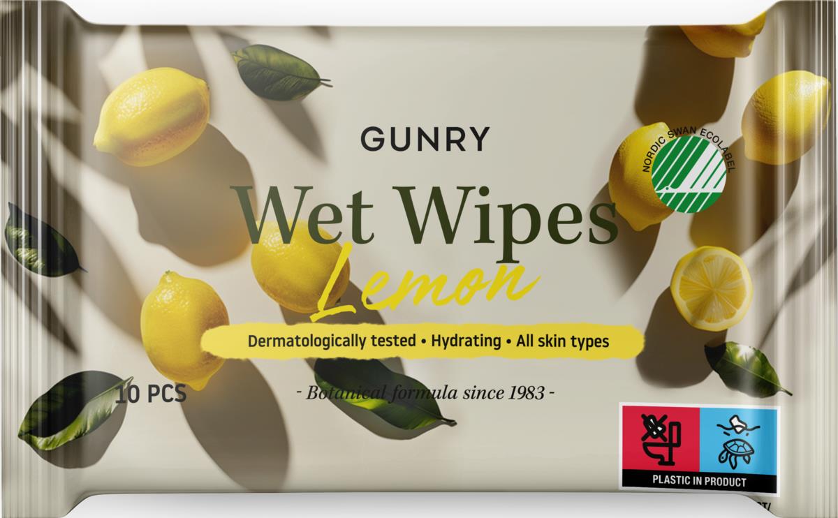 Gunry Wet Wipes Lemon 10 pcs | lyko.com
