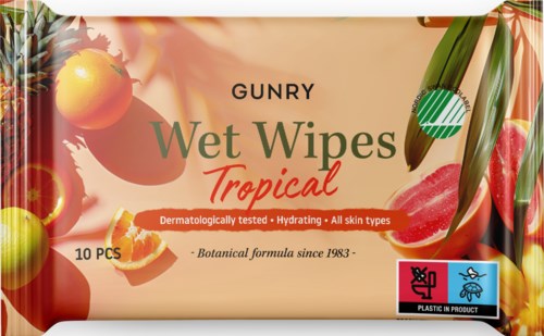 Gunry Wet Wipes Tropical 10 pcs | lyko.com